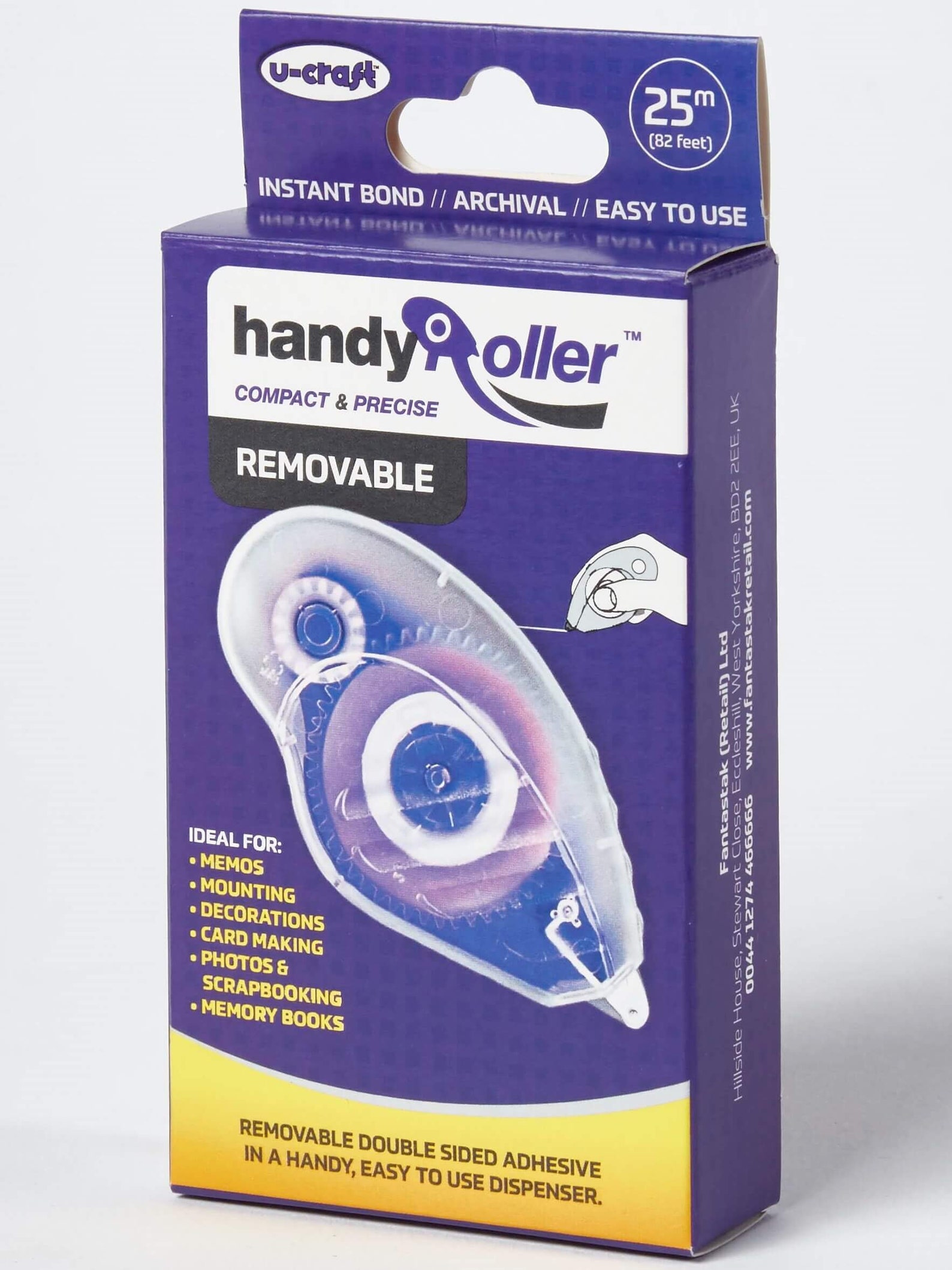U-craft Handy Double Sided Removable Tape Roller 25m - Etsy