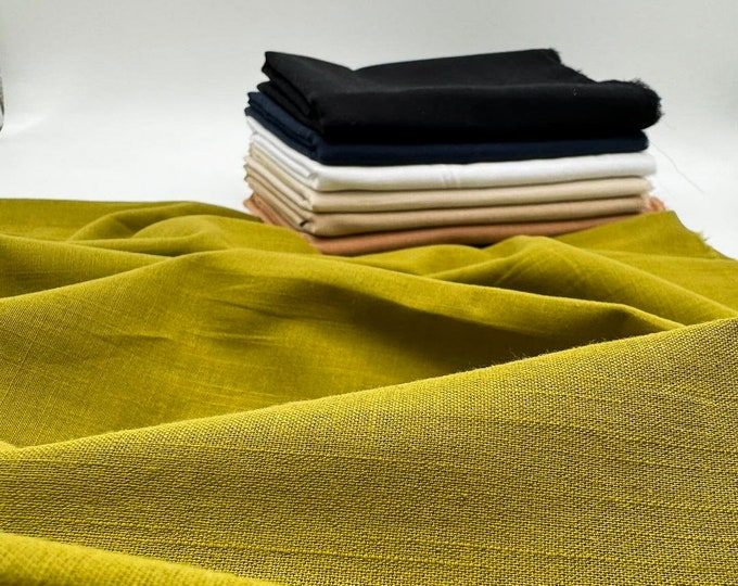Cotton Linen by the Yard Meter, Linen Fabric Color, Organic Linen for ...