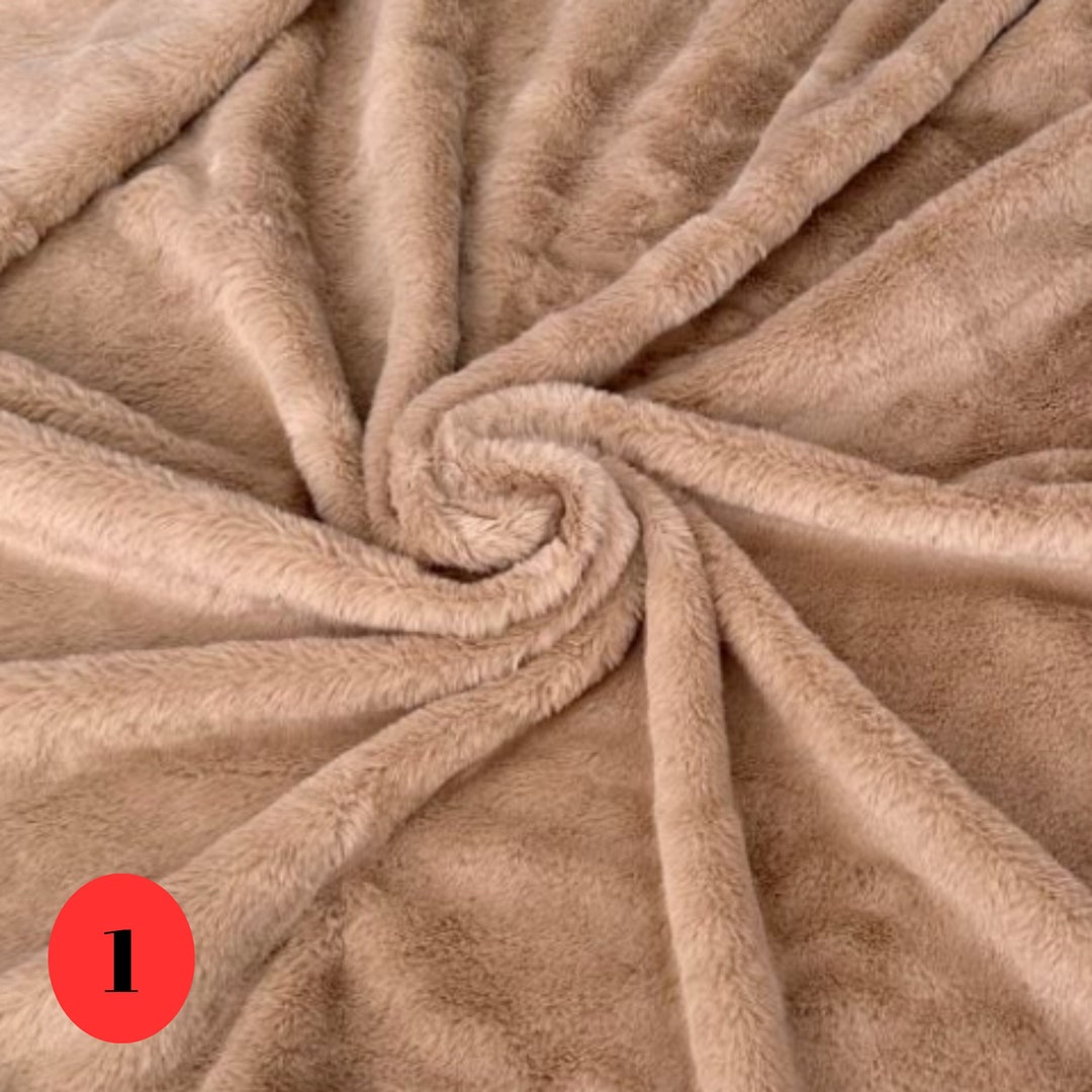 Faux Rabbit Fur Plush Fabric by the Yard, 10 Mm Bunny Rabbit Fur Fabric ...