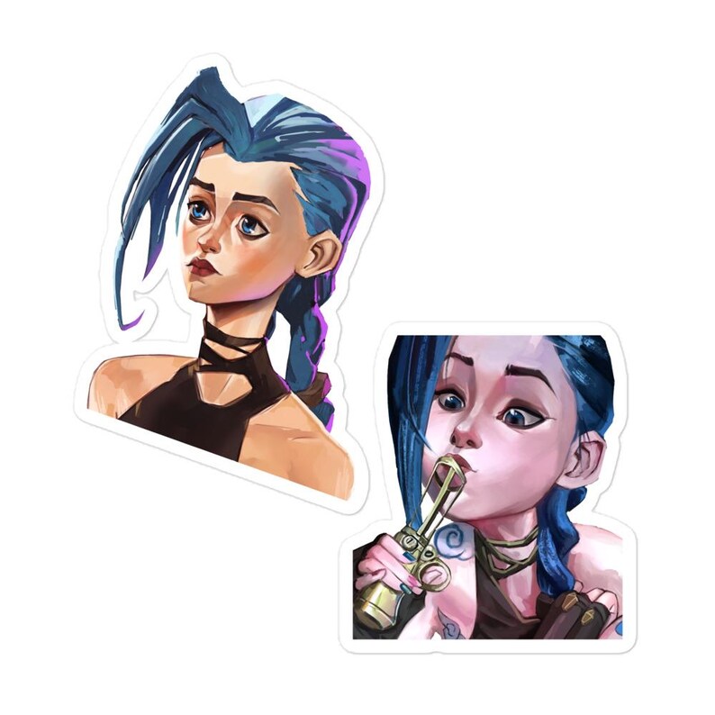 Jinx Arcane Sticker, Leagues of Legends, Vinyl Sticker, Mood, Laptop ...