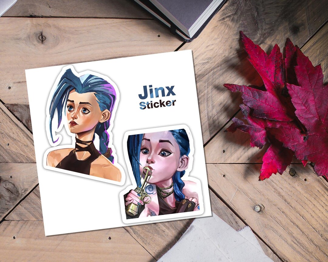 Jinx Arcane Sticker, Leagues of Legends, Vinyl Sticker, Mood, Laptop ...