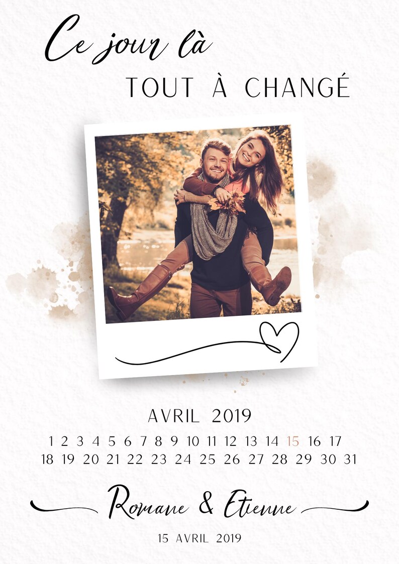 Personalized Couple Poster – That Day Everything Changed – Important ...