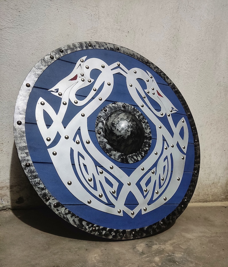 Stylish Viking Shield , Wooden Viking Cosplay Shield for Gifts Defence ...