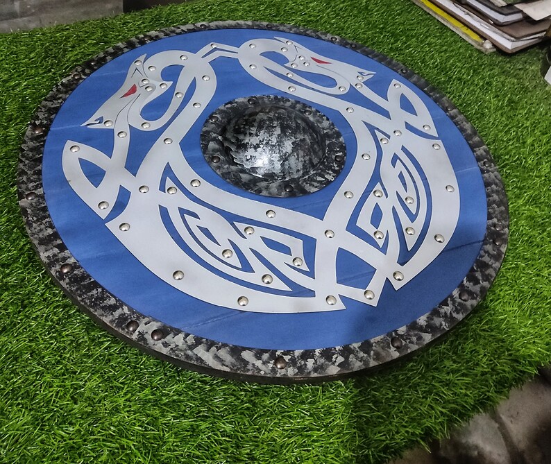 Stylish Viking Shield , Wooden Viking Cosplay Shield for Gifts Defence ...