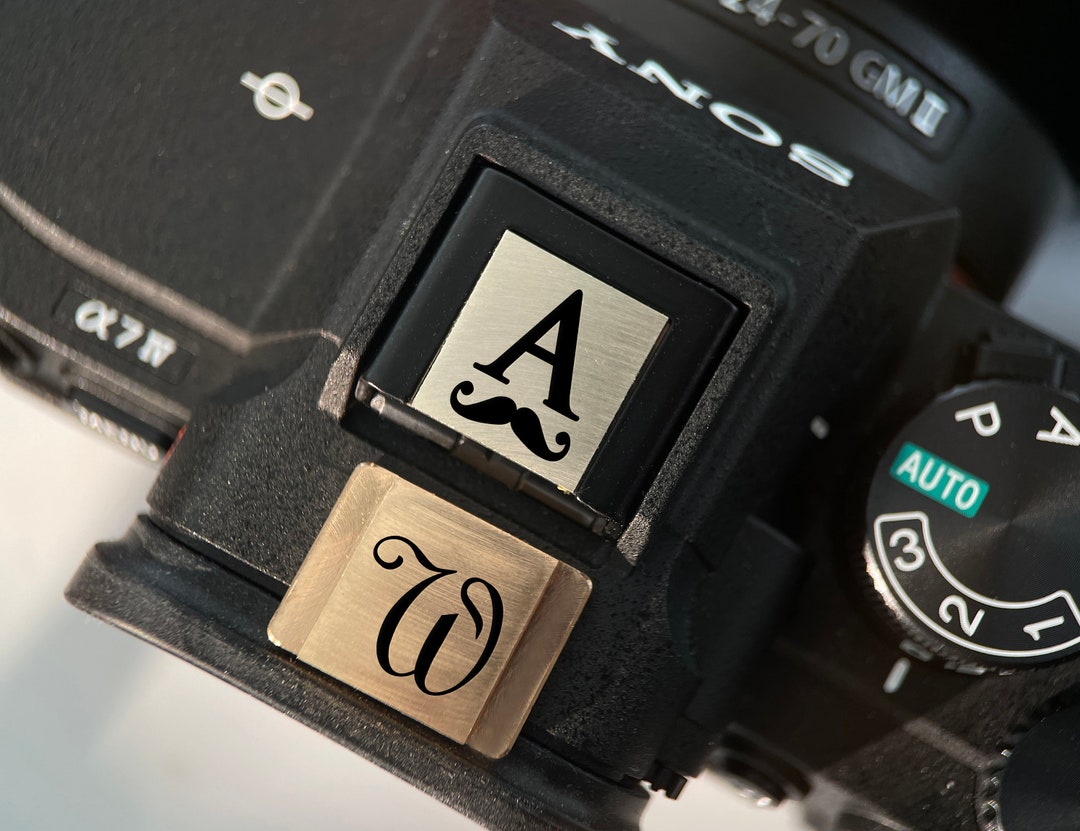 Your Name or Initials Hot Shoe Cover, Camera Shutter Button, Unique ...