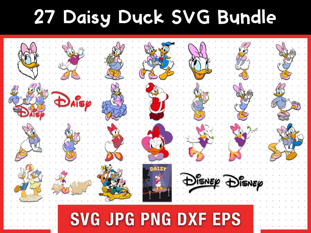 27 Daisy Duck SVG Bundle, Daffy Duck SVG Template, Digital SVG ...