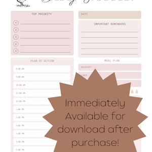 Instant Download Daily Planner Page - Chickens - Etsy