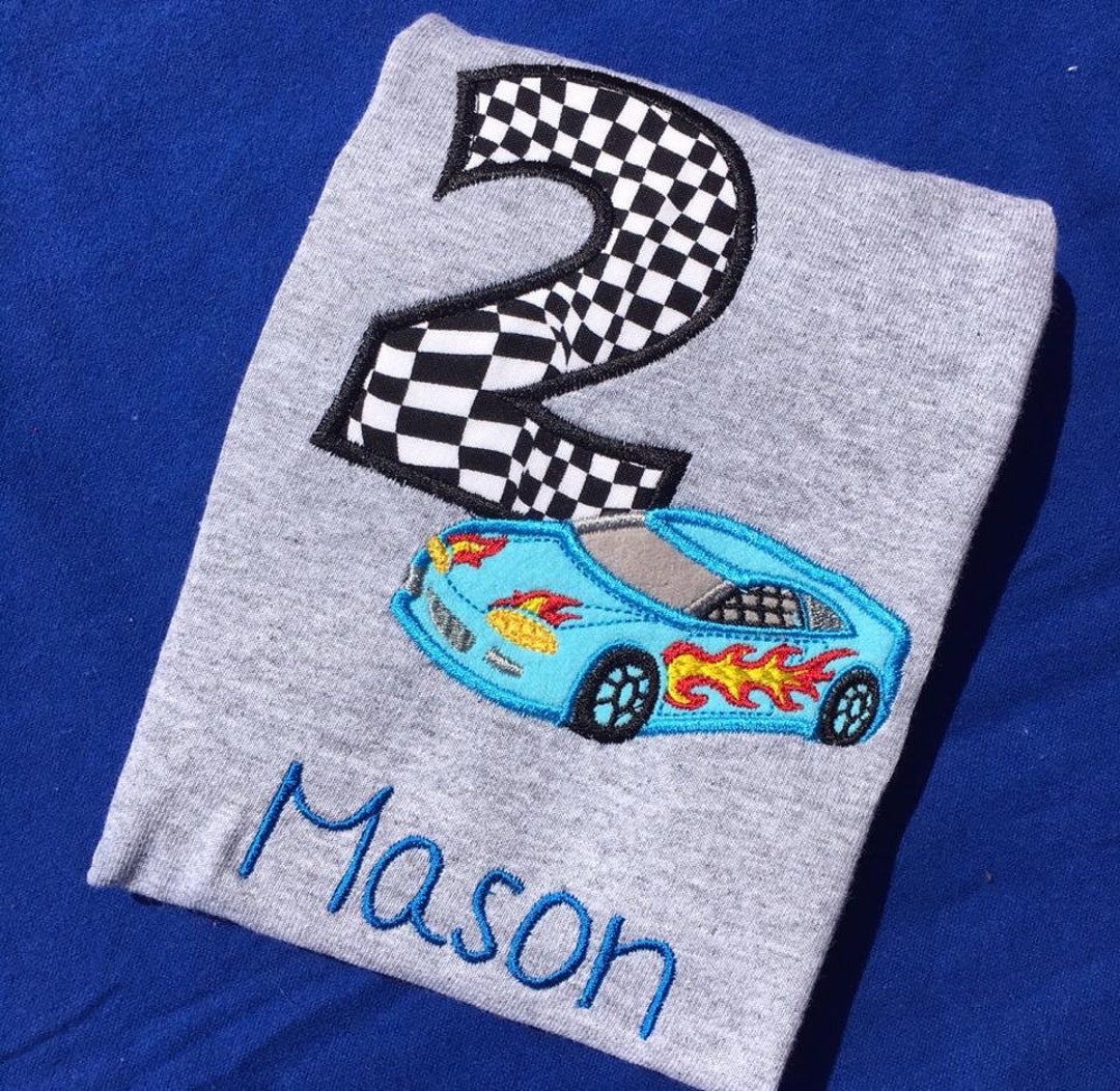 Race Car Birthday Shirt Numbers 1-9 - Etsy