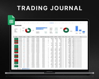 Google Sheets Trading Journal, Dark Mode Spreadsheet Trading, Crypto ...