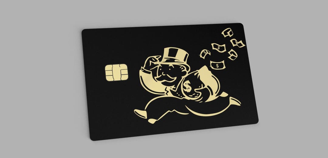 Metal Credit Card / Bank Card / Debit Card Monopoly Money Bag Design - Etsy