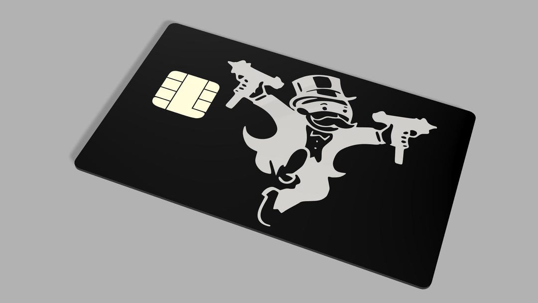 Metal Credit Card / Bank Card / Debit Card Monopoly Uzi Design - Etsy