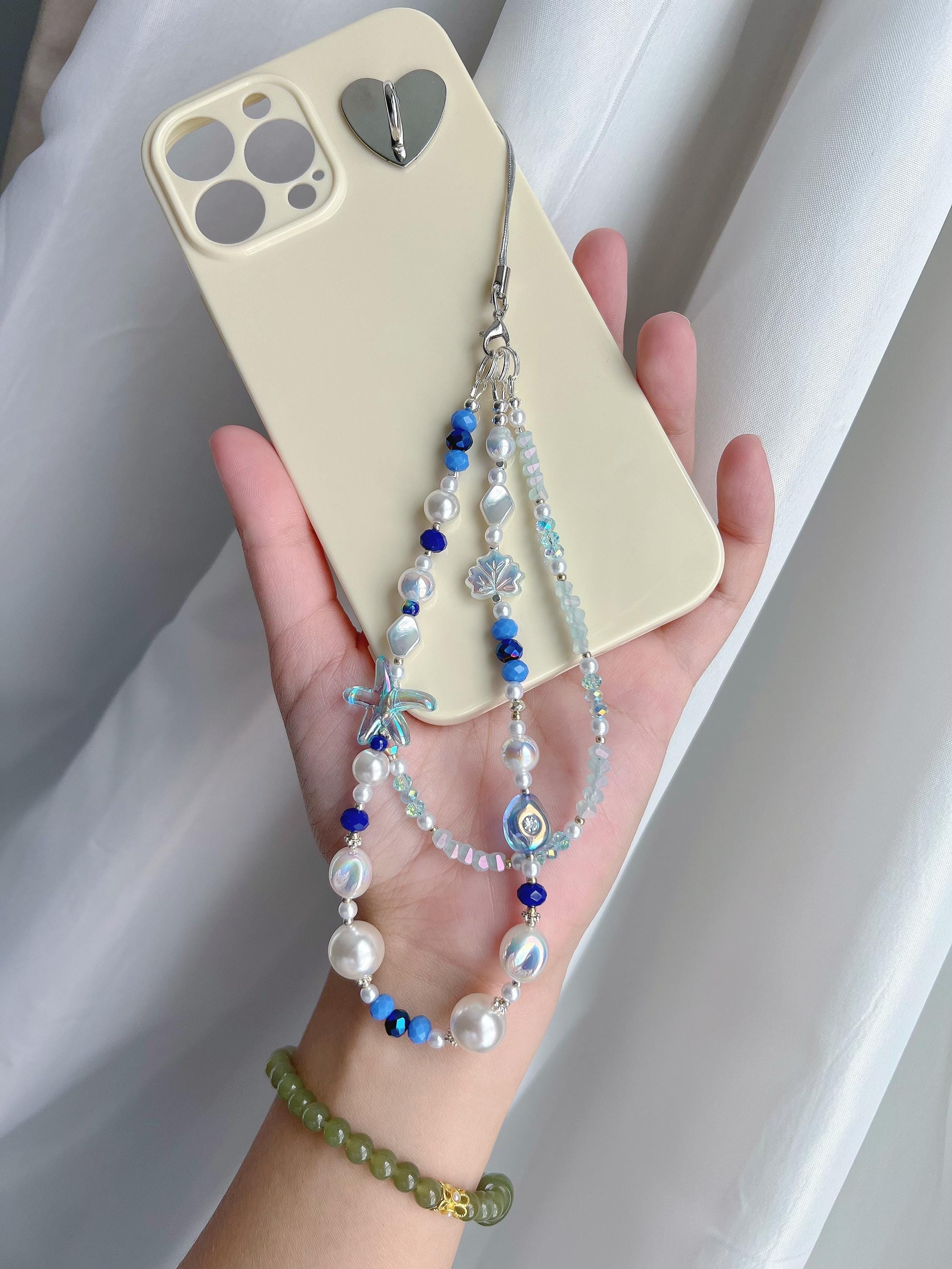 Beaded Phone Charm: Coastal Starfish Shell Phone Lanyard - Etsy