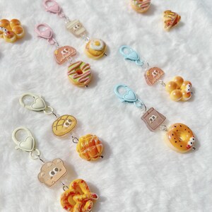 Kawaii Food Charm Set: Playful Keychain, Bag Accessory - Etsy