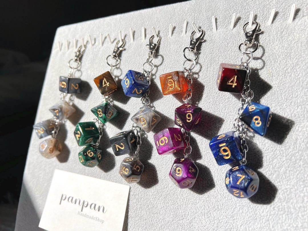 DND Dice Keychains, Dungeons and Dragons, DND Gift, Personalized Gift ...