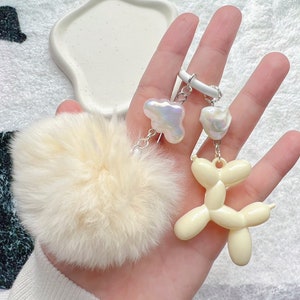 Adorable Balloon Pup Fluff Keychain - Trendy and Fun Bag Charm - Etsy