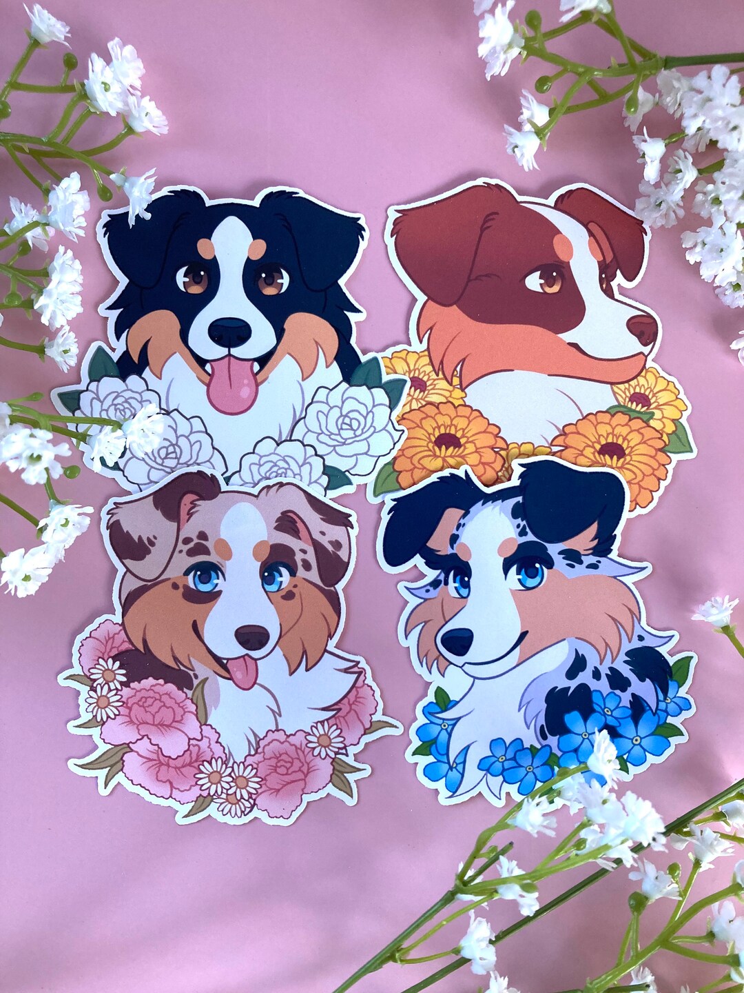Australian Shepherds Vinyl Stickers - Etsy