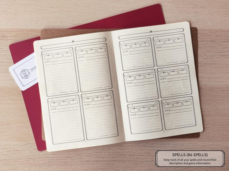 D&D 5e Character Spellbook + Spell Cards (A5 and Half Letter Booklets ...