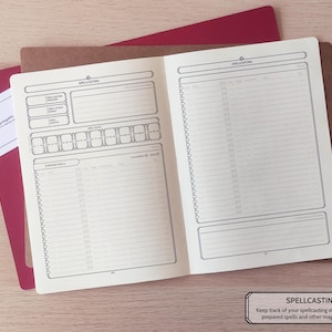 D&D 5e Character Book + Character Sheet (A5 and Half Letter Booklets ...