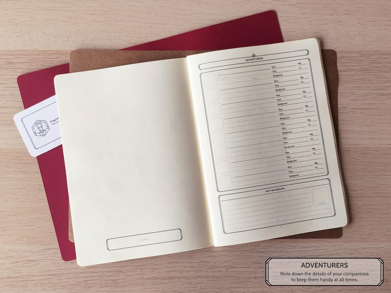 D&D 5e Campaign Journal + Party Sheet (A5 and Half Letter Booklets, PDF ...