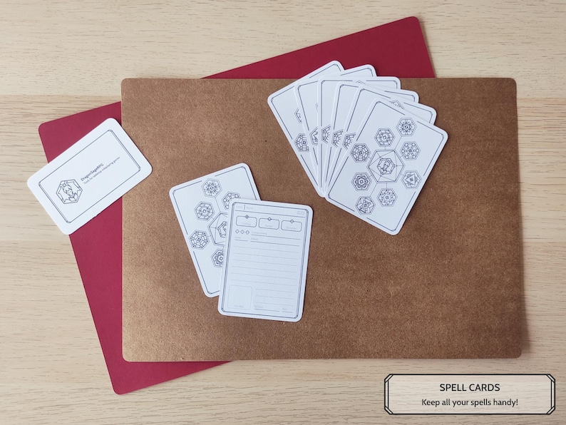 D&D 5e Character Spellbook Spell Cards A5 and Half Letter Booklets, PDF ...