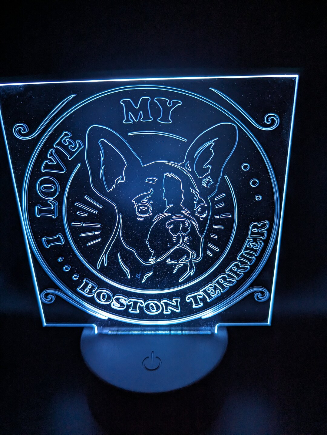 I Love My Boston Terrier Decorative Color Changing LED Lamp - Etsy