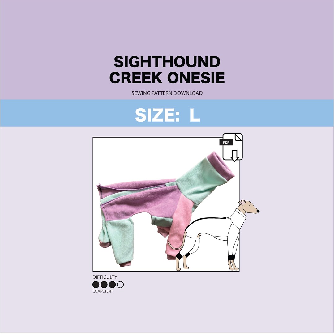 Sewing Pattern for Italian Greyhound Onesie / Jumpsuit / Pjs / Overall ...