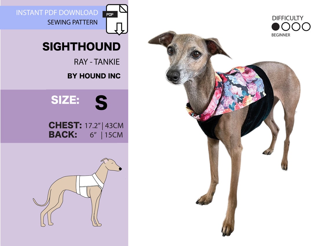 Sewing Pattern for Italian Greyhound Cropped Tankie / Fleece / Top ...