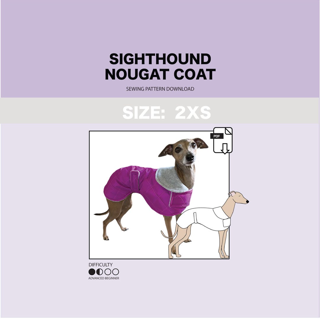 Sewing Pattern for Italian Greyhound Coat / Jacket / Waterproof ...