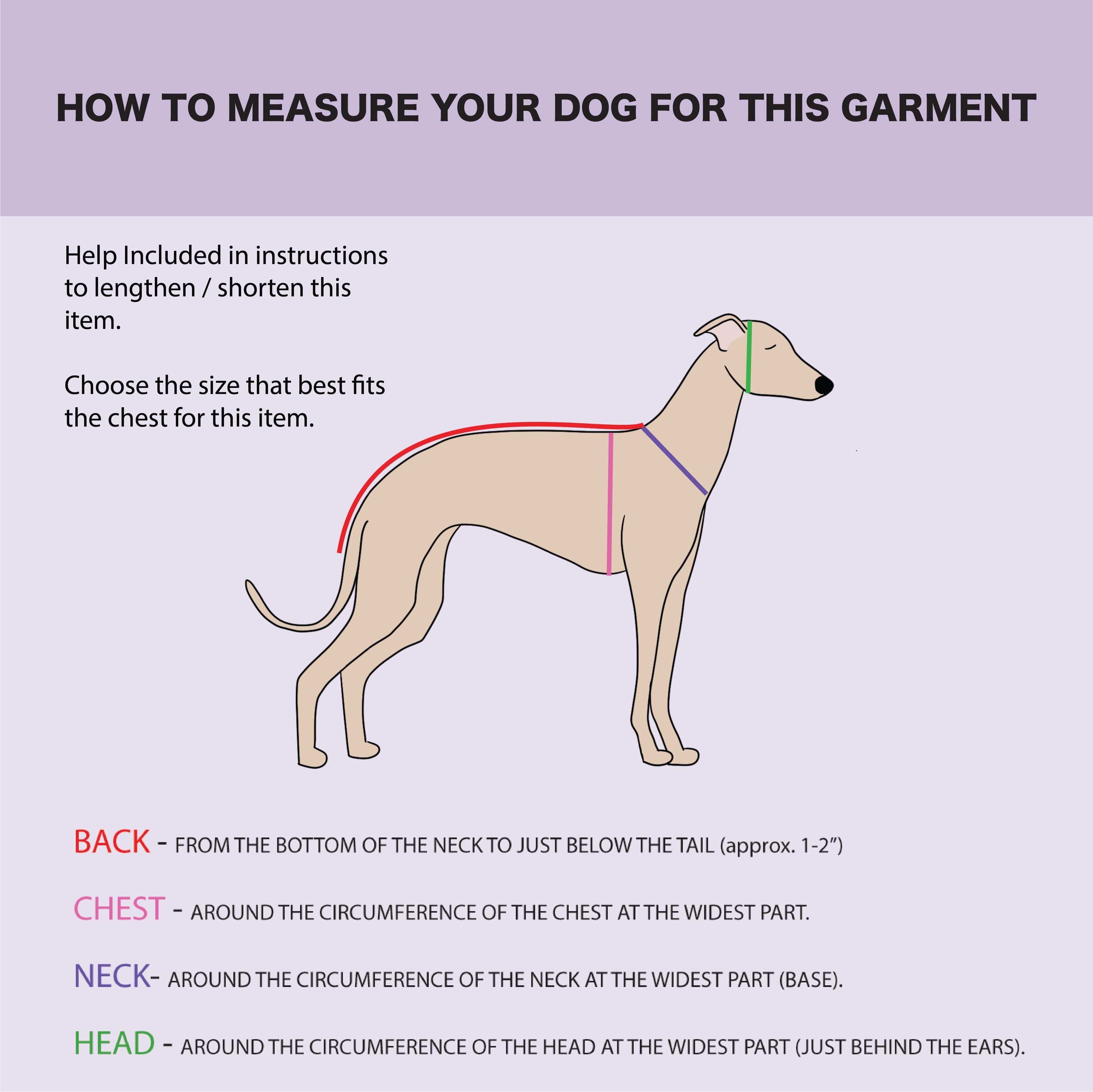 Sewing Pattern for Italian Greyhound Coat / Jacket / Waterproof - Etsy