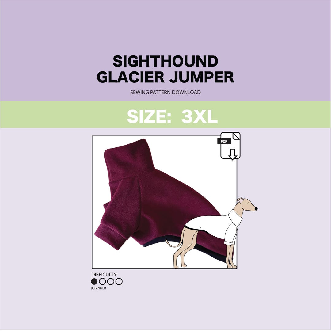 Sewing Pattern for Whippet Jumper / Fleece / Top / Tshirt / Clothes ...