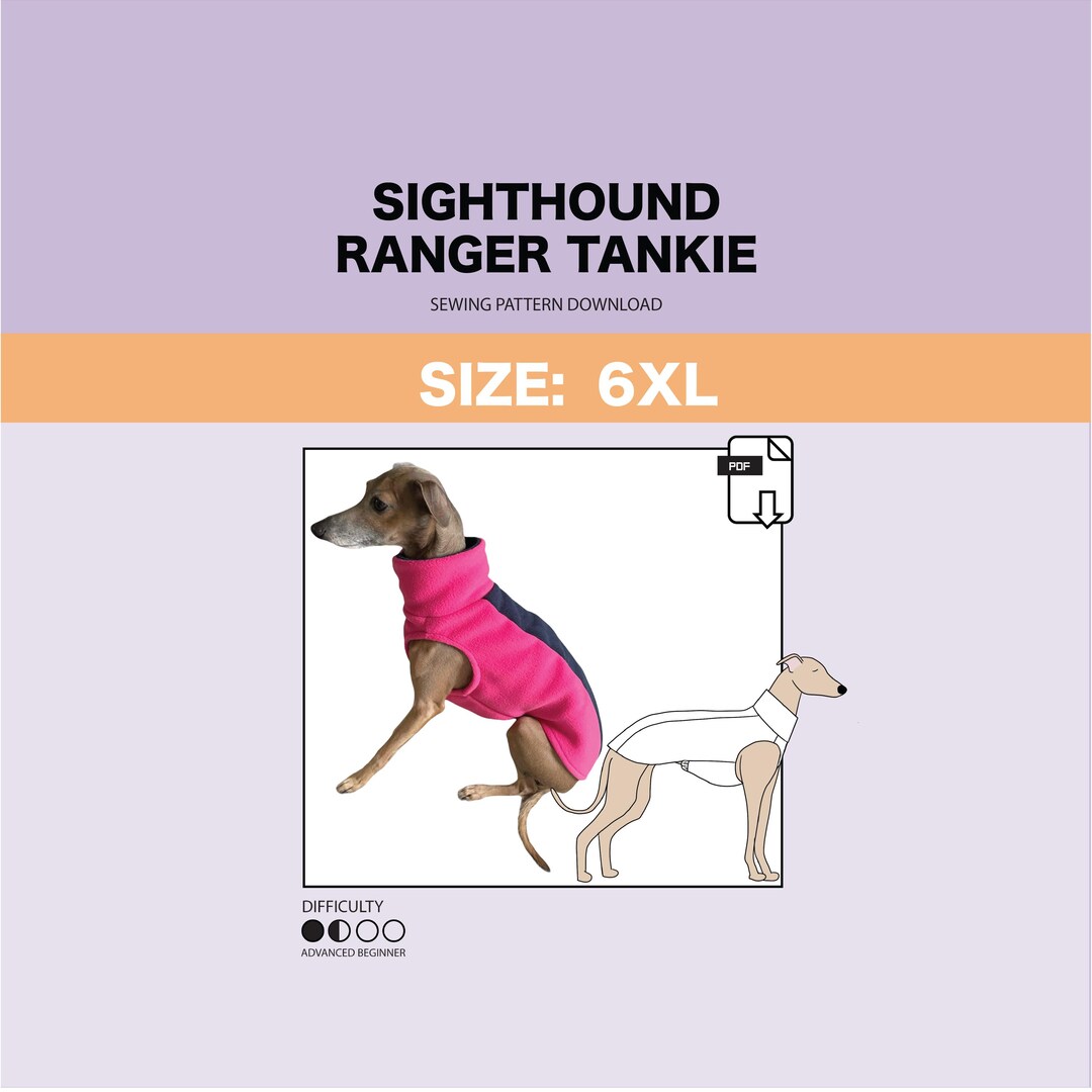 Sewing Pattern for Greyhound Tankie / Fleece / Top / Tank - Etsy