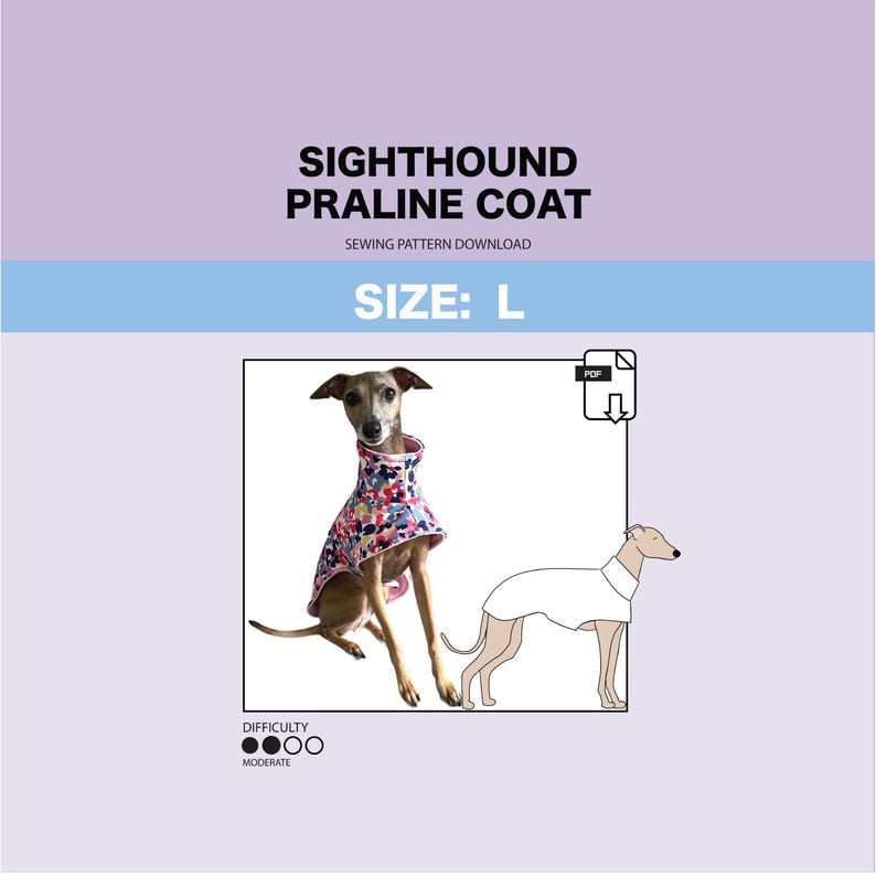 Sewing Pattern for Italian Greyhound Coat / Jacket / Waterproof ...