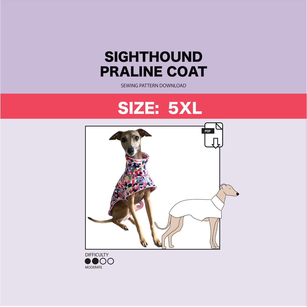 Sewing Pattern for Greyhound Coat / Jacket / Waterproof / Clothes ...