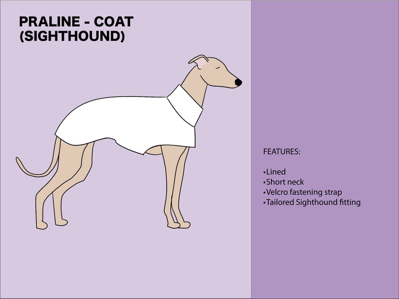 Sewing Pattern for Italian Greyhound Coat / Jacket / Waterproof ...
