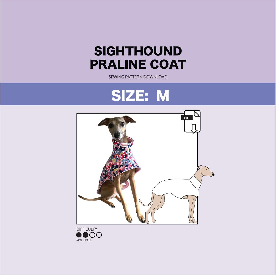 Sewing Pattern for Italian Greyhound Coat / Jacket / Waterproof - Etsy