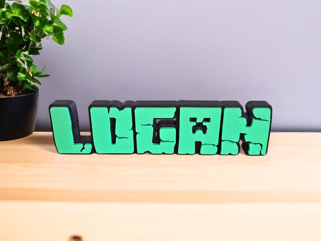 Minecraft Nameplate Personalized Custom Sign – Gamer Gift, Kids Room ...