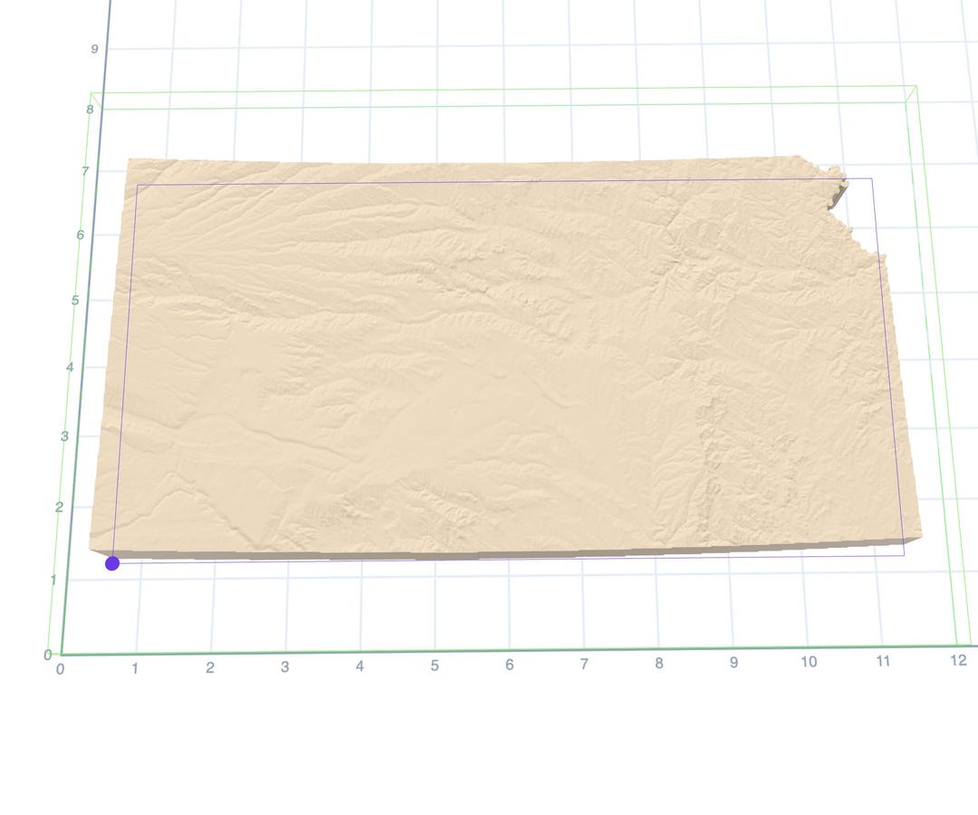 Kansas Topographic 3D Model for CNC/3D Printing/modeling - Etsy