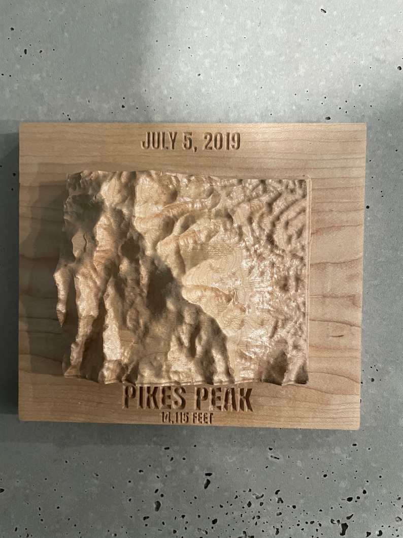 Grays Peak - Colorado 14er Personalized Topographic Carving - Etsy