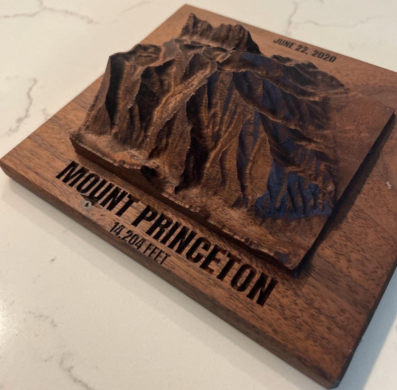 Colorado 14er Personalized Topographic Carving - Etsy