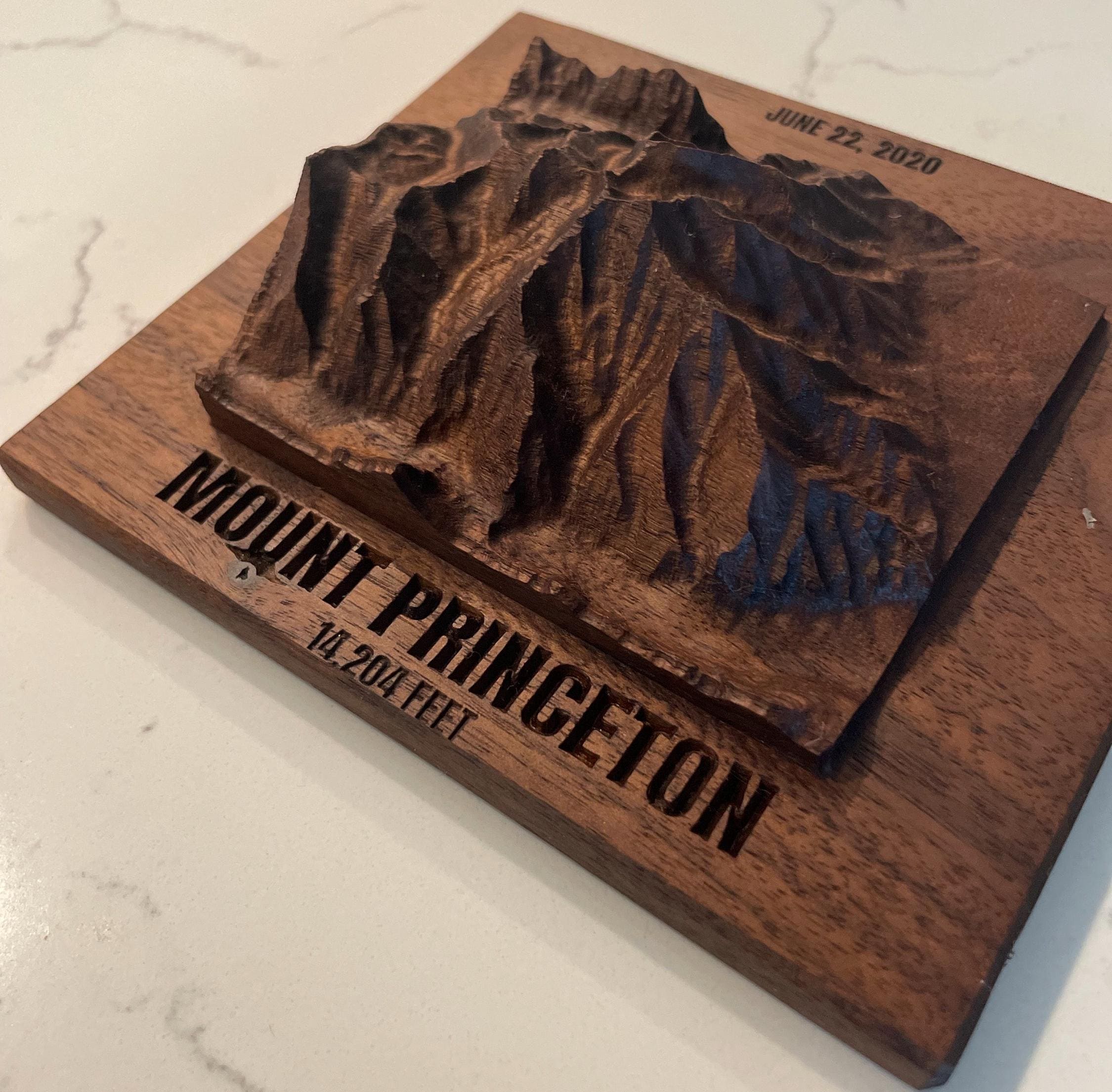 Personalized Mountain Wood Carving | Colorado 14er Summit Gift | CNC ...