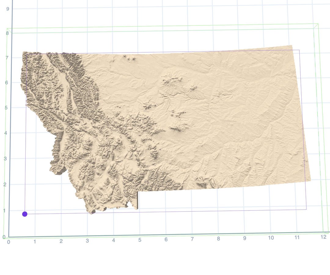 Montana Topographic 3D Model for CNC/3D Printing/modeling - Etsy