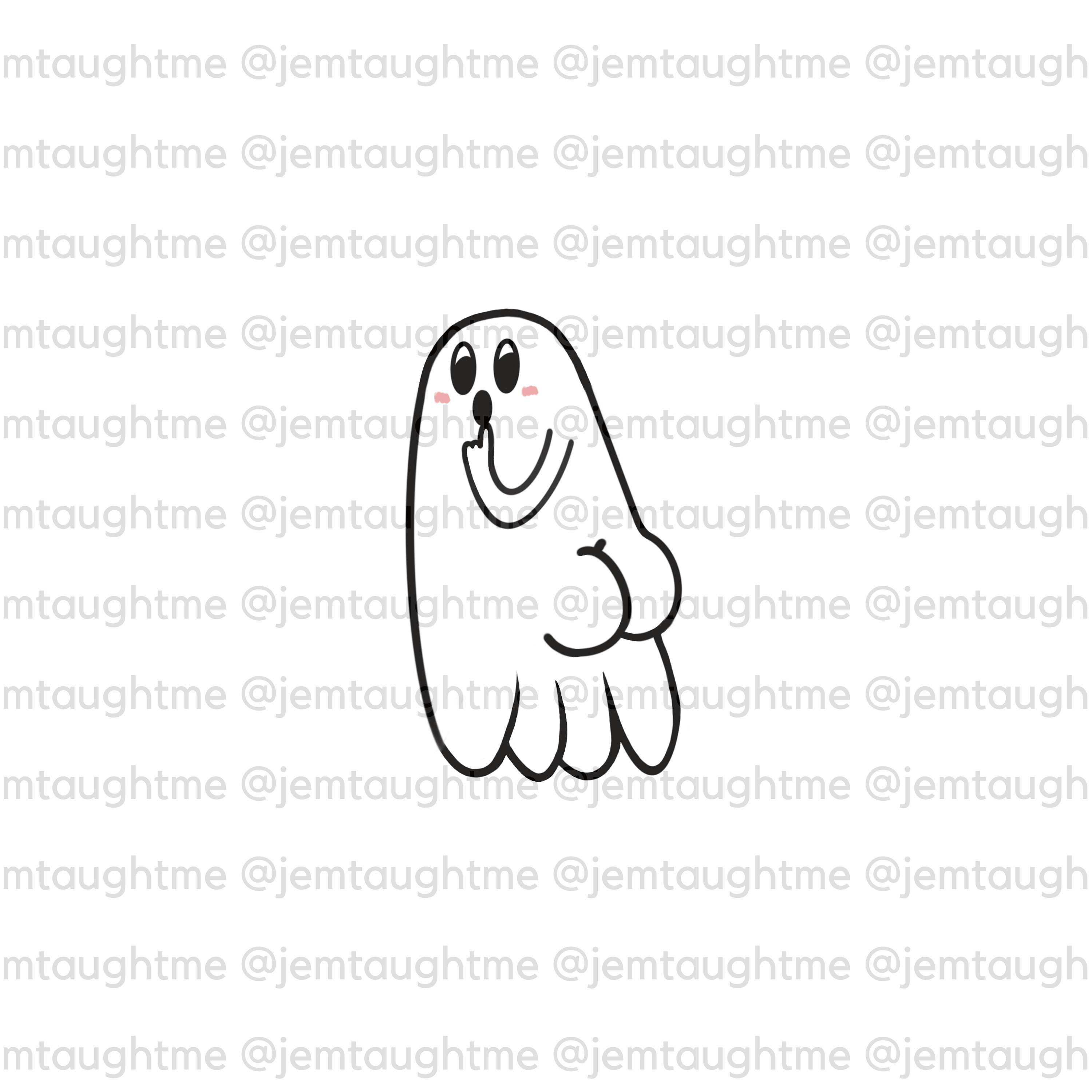 Thicc Ghost Ghost Png Spooky Halloween Ghost Cheeky Etsy