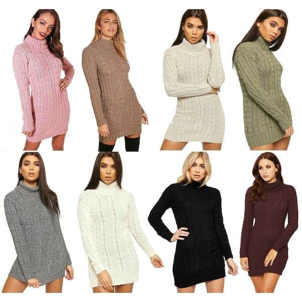 Knitted Sweater Mini Dress - Etsy