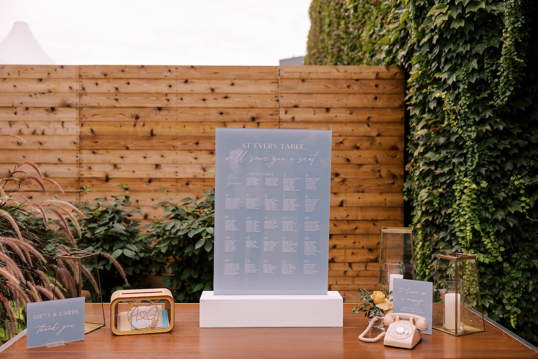 28x8x10 Acrylic Wedding Sign Box Stand, Seating Chart Stand - Etsy