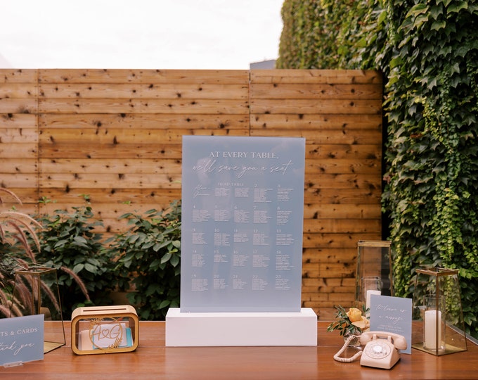 28x8x10 Acrylic Wedding Sign Box Stand, Seating Chart Stand - Etsy