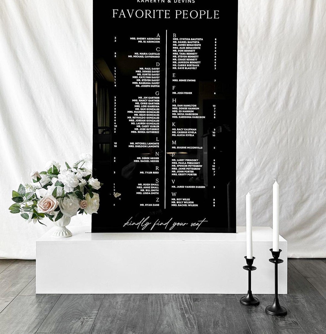 38x8x10 Acrylic Wedding Sign Box Stand, Seating Chart Stand - Etsy
