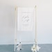 Wedding Linen Sign Stand, Hanging Wedding Sign Stand - Etsy