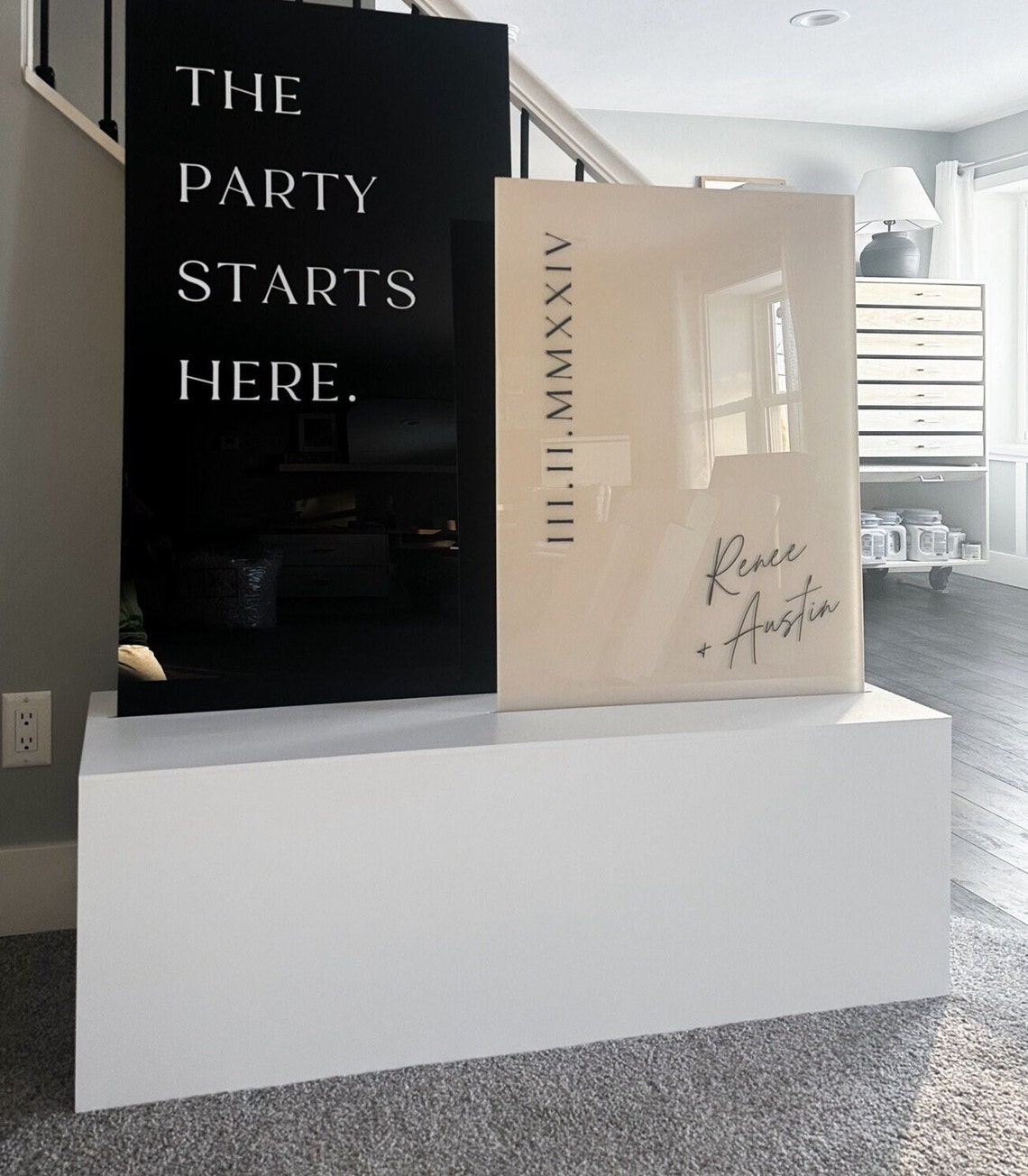 48x16x16 Acrylic Wedding Double Sign Box Stand, Seating Chart Stand - Etsy