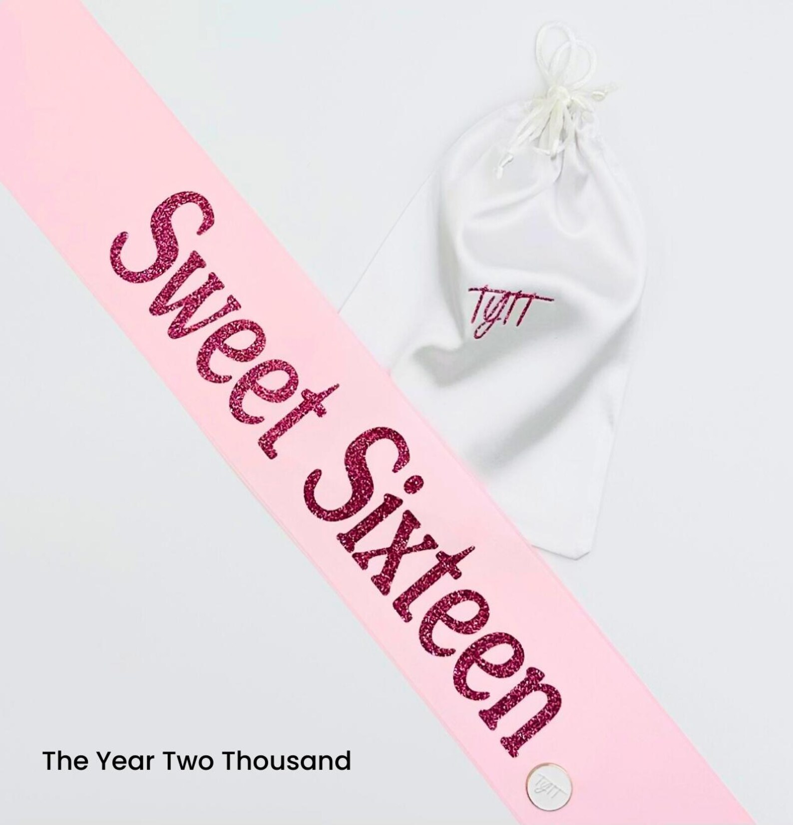 Custom Sweet Sixteen Sash: 16th Birthday Party, Polyester Satin - Etsy