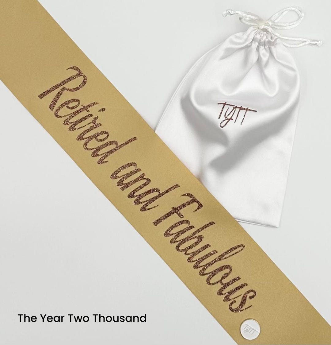 Retired & Fabulous Sash, Custom Retirement Sash, Personalized Sash ...